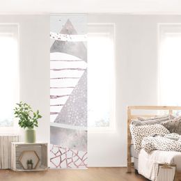 Bilderwelten Schiebegardine Abstrakte Berglandschaft Pastellmuster