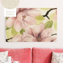 Leinwandbild Blumen Magnolie err&ouml;tet II