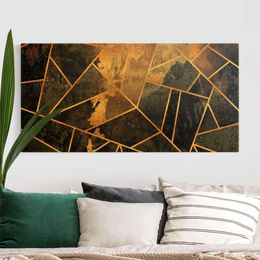 Bilderwelten Leinwandbild Onyx mit Gold