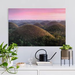 Bilderwelten Leinwandbild Schokoladenh&uuml;gel bei Sonnenuntergang