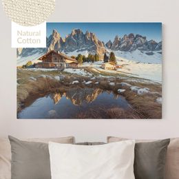 Leinwandbild Bergh&uuml;tte