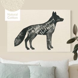 Bilderwelten Leinwandbild - Querformat Tiere mit Weisheit - Fuchs