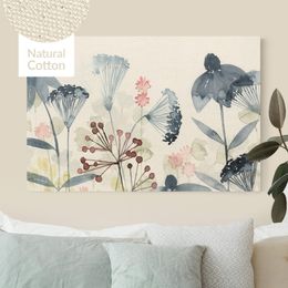 Leinwandbild Blumen Wildblumen Aquarell I