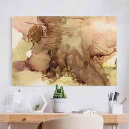 Bilderwelten Leinwandbild Goldbraune Explosion I