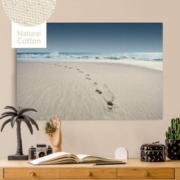 Bilderwelten Leinwandbild - Querformat Spuren im Sand