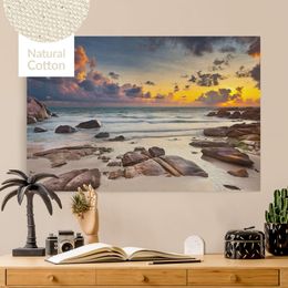 Bilderwelten Leinwandbild - Querformat Strand Sonnenaufgang in Thailand