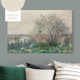 Bilderwelten Leinwandbild - Querformat Claude Monet - Fr&uuml;hlingsstimmung