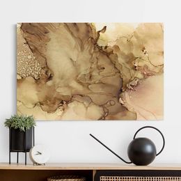 Bilderwelten Leinwandbild Goldbraune Explosion II