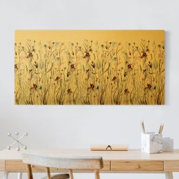 Bilderwelten Leinwandbild Wilde Trockenblumenwiese