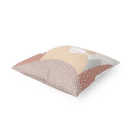 Bilderwelten Dekokissen Kissenbezug beige Digital Art - Gro&szlig;e Berge mit Muster - Bett Couch Sofakissen Bezug & F&uuml;llung in 40x40 50x50 60x60