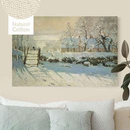 Bilderwelten Leinwandbild - Querformat Claude Monet - Die Elster