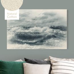 Bilderwelten Leinwandbild - Querformat Lebendige Nordsee
