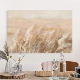 Bilderwelten Leinwandbild Aquarell Pampasgras