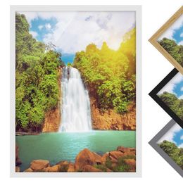 Bilderwelten Bild mit Rahmen - Hochformat Paradies Lagune