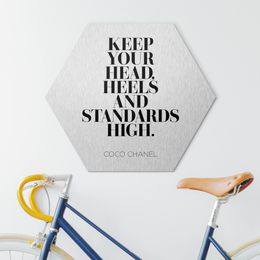 Bilderwelten Hexagon-Alu-Dibond Bild Keep your head high