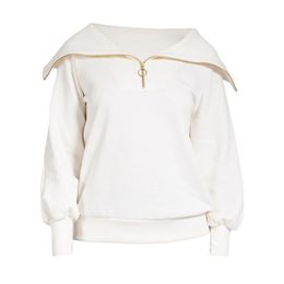 Magadi Sportsweatshirt 'Nora' Damen Gr&ouml;&szlig;e XL offwhite