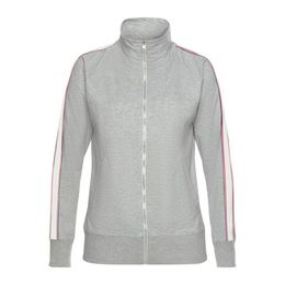 H.I.S. H.I.S Sweatjacke Damen Gr&ouml;&szlig;e L nachtblau / graumeliert / cranberry / wei&szlig;
