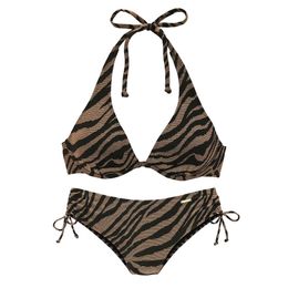 Bruno Banani Bikini Damen Gr&ouml;&szlig;e XS/S braun / schwarz