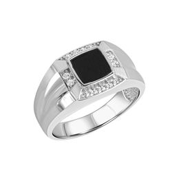 Firetti Ring Herren Größe 60 schwarz / silber