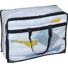 eurokraft basic Leckage-Notfallset mit Einweg-Abdichtmatte, Tasche, Abdichtmatte, Vliese, Bindung 50 l, Ausf&uuml;hrung &Ouml;l, wei&szlig;