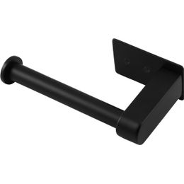 Toilettenpapierhalter CORNAT, B:13,6cm, schwarz, Stahl, Toilettenpapierhalter, 2 verschiedene Befestigungsoptionen