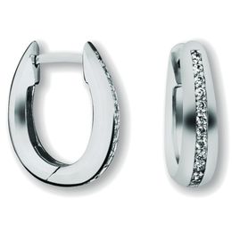 ONE ELEMENT Damen Paar Creolen "Zirkonia Ohrringe Creolen aus 925 Silber", Damen,mit Zirkonia, Silber 925 (Sterlingsilber), silber, Silber 925