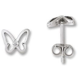 ONE ELEMENT Jungen Paar Ohrh&auml;nger "Zirkonia Schmetterling Ohrringe Ohrstecker aus 925 Silber", Kinder, Silber 925 (Sterlingsilber), silber, Silber