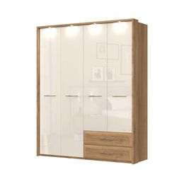 Kleiderschrank Home Affaire, B:182cm H:224cm T:56cm, beige, MDF, Spanplatte, Schlafzimmer, Schränke, "Gala, beige hochglänzend UV lackiert,