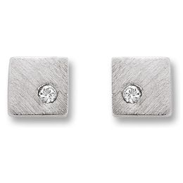 ONE ELEMENT Damen Paar Ohrh&auml;nger "Zirkonia Viereck Ohrringe Ohrstecker aus 925 Silber", Damen, Silber 925 (Sterlingsilber), silber, Silber 925