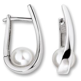 ONE ELEMENT Damen Paar Creolen "Ohrringe Creolen aus 925 Silber", Damen, Perlen Silber 925 (Sterlingsilber), silber, Perlen, Silber 925