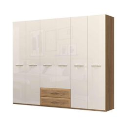 Kleiderschrank Home Affaire, B:272cm H:224cm T:56cm, beige, MDF, Spanplatte, Schlafzimmer, Schränke, "Gala, beige hochglänzend UV lackiert,