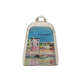 DOGO Tagesrucksack "Tidy Bag Rucksack Burano Island Damen Backpack", bunt, Lederimitat, Rucksäcke