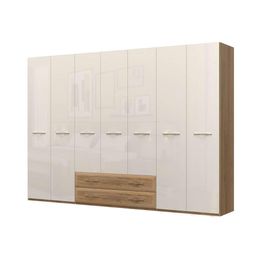 Kleiderschrank Home Affaire, B:317cm H:224cm T:56cm, beige, MDF, Spanplatte, Schlafzimmer, Schränke, "Gala, beige hochglänzend UV lackiert,