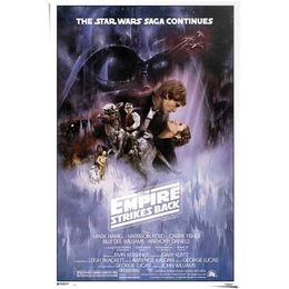 Poster Reinders, B:61cm H:91,5cm T:0,1cm, lila, Papier, K&uuml;che, Bilder, "Star Wars - empire strikes back"