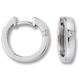 ONE ELEMENT Damen Paar Creolen "Zirkonia Ohrringe Creolen aus 925 Silber &Oslash; 2,7 x 15,7 mm", Damen,mit Zirkonia, Silber 925 (Sterlingsilber), silber,