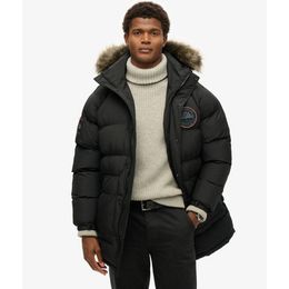 Superdry Herren Langer Everest Baffled Parka Schwarz - Gr&ouml;&szlig;e: XL 102020200060512A004