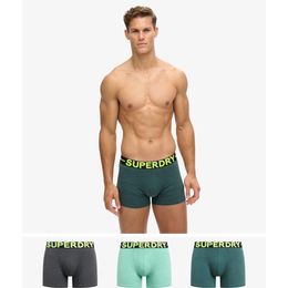 Superdry Herren Boxershorts im Dreierpack Gr&uuml;n - Gr&ouml;&szlig;e: M 1078116600105C4Z002
