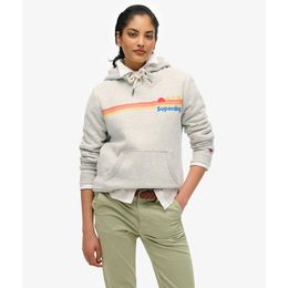 Superdry Women's Hoodie mit Regenbogenstreifen Hellgrau - Gr&ouml;&szlig;e: 36 21026225018555WB030