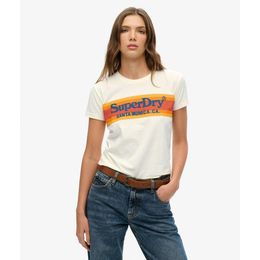 Superdry Damen Figurbetontes Venue Outdoors T-shirt Wei&szlig; - Gr&ouml;&szlig;e: 40 21024215022978ML019