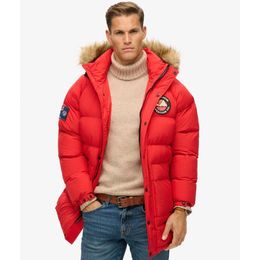 Superdry Herren Langer Everest Baffled Parka Rot - Gr&ouml;&szlig;e: XL 1020202000605ORH004