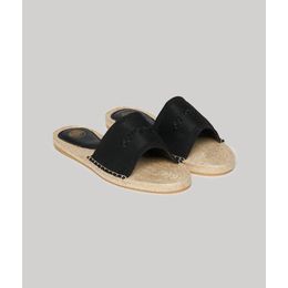 Superdry Damen Canvas-sandalen mit Espadrilles-overlay Schwarz - Gr&ouml;&szlig;e: 39 217942230001202A028