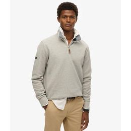 Superdry Men's Core Pique Sweatshirt mit Halbrei&szlig;verschluss Grau - Gr&ouml;&szlig;e: M 104060750080807Q002