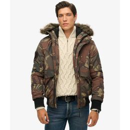 Superdry Herren Everest Bomber-steppjacke mit Kapuze Gr&uuml;n - Gr&ouml;&szlig;e: M 1020202000536F28002