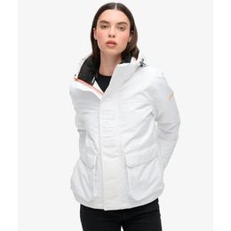 Superdry Damen Ultimative Windbreaker Jacke mit Kapuze Wei&szlig; - Gr&ouml;&szlig;e: 36 208221750033401C030