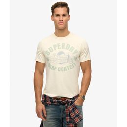 Superdry Men's Locker Geschnittenes Lo-fi Outdoor-t-shirt Creme - Gr&ouml;&szlig;e: L 104040550317522C003