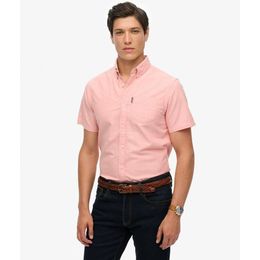Superdry Herren Oxford Kurzarmhemd Pink - Gr&ouml;&szlig;e: L 1041009000212F5M003