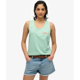 Superdry Damen Essential Logo Tanktop mit St&uuml;ckf&auml;rbung Green - Gr&ouml;&szlig;e: 34 21030260006122MD028