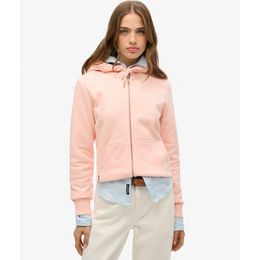 Superdry Damen Essential Kapuzenjacke mit Logo Pink - Gr&ouml;&szlig;e: 34 21026230007492LY028