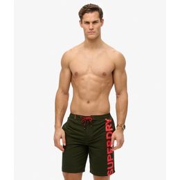 Superdry Herren Klassische 48-cm-Boardshorts mit Logo Green - Gr&ouml;&szlig;e: S 10620165001911KM001
