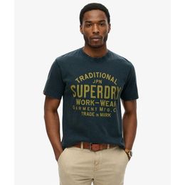 Superdry Herren Machined Goods Workwear T-shirt Marineblau - Gr&ouml;&szlig;e: L 104040550320998T003